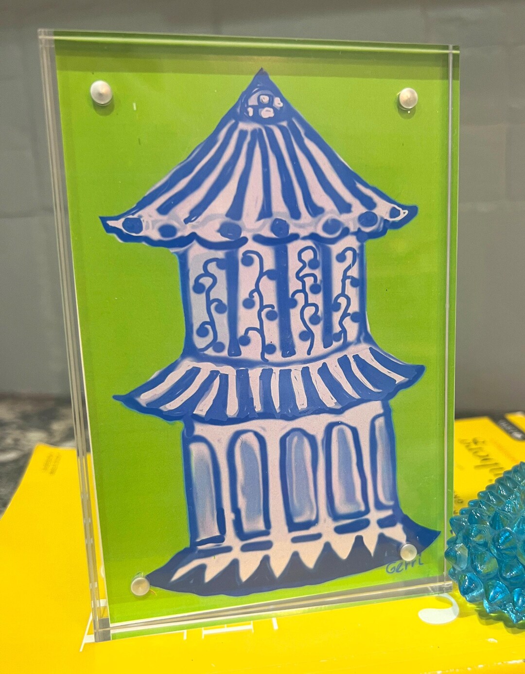 Small Pagoda Picture, Gift of Art, Asian Inspired Art, Thoughtful Gift ...