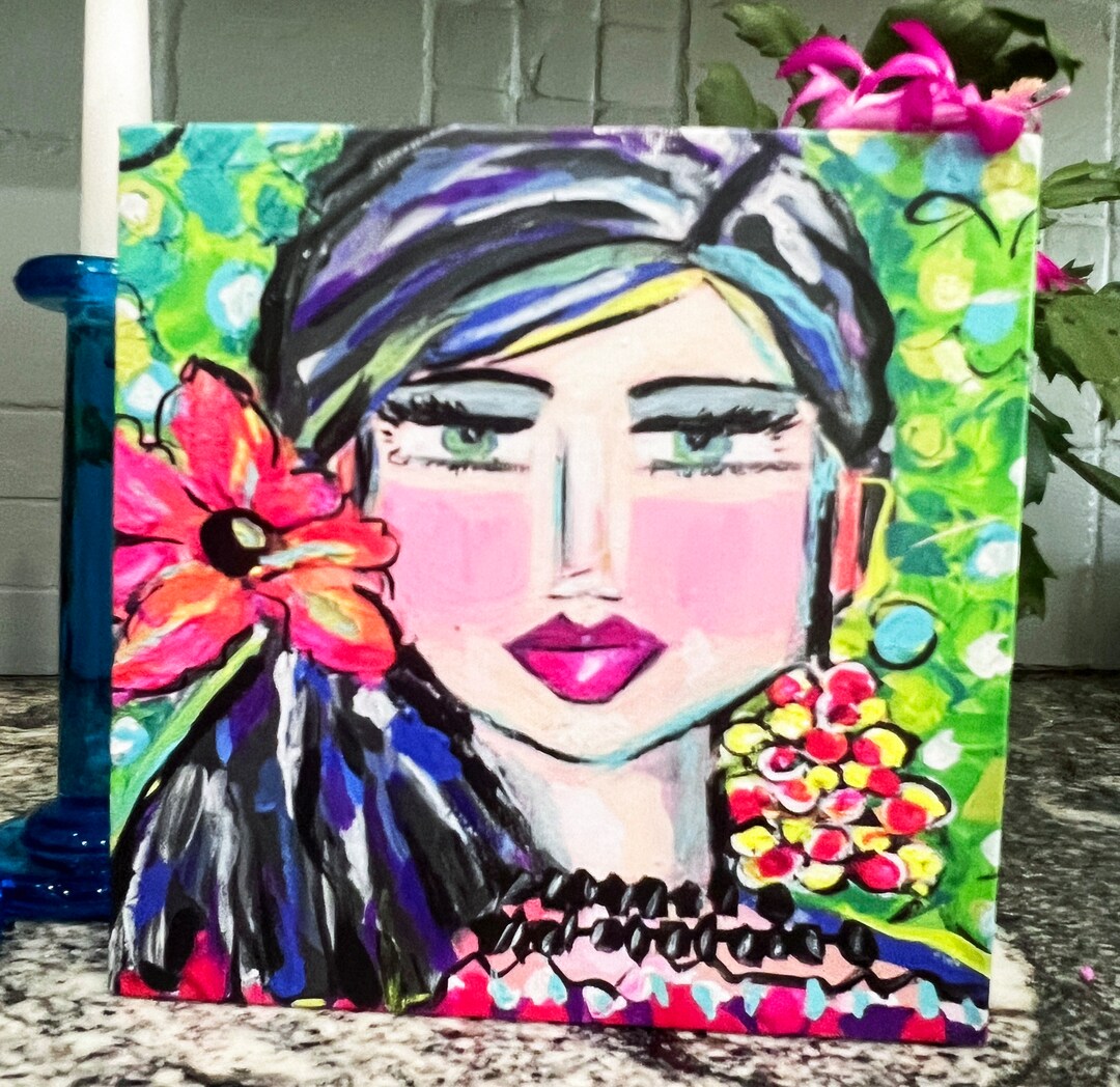 Girl Art, Girl Painting,picture of Girl,colorful Girl Print, Small ...