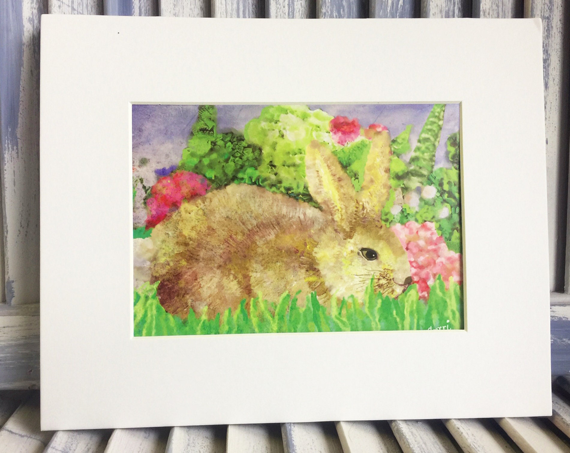 Bunny Art Print Bunny Nursery Art Childs Room Decor Easter | Etsy