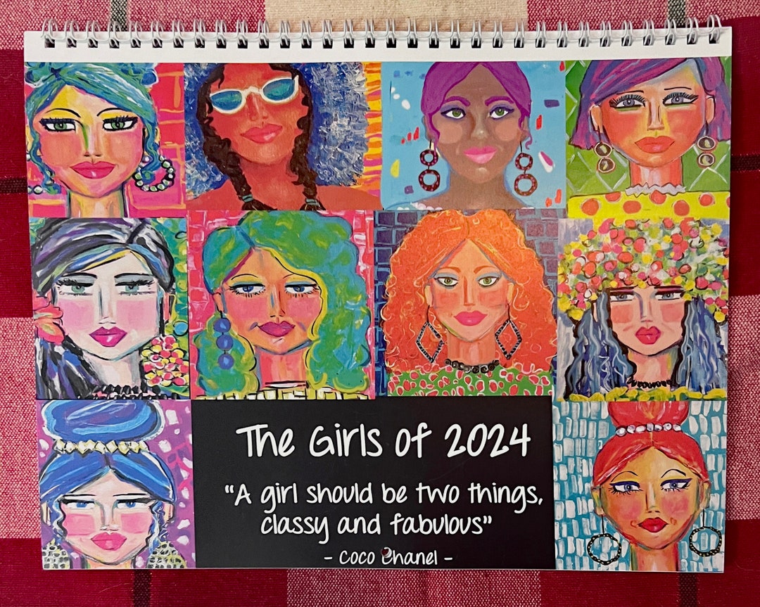 Calendar for Girl 2024 Calendar Best Teacher Gift Colorful - Etsy