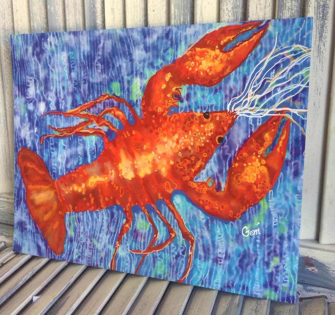 Crawfish Art Print Makes Unique Louisiana Decor 11 X 14 | Etsy