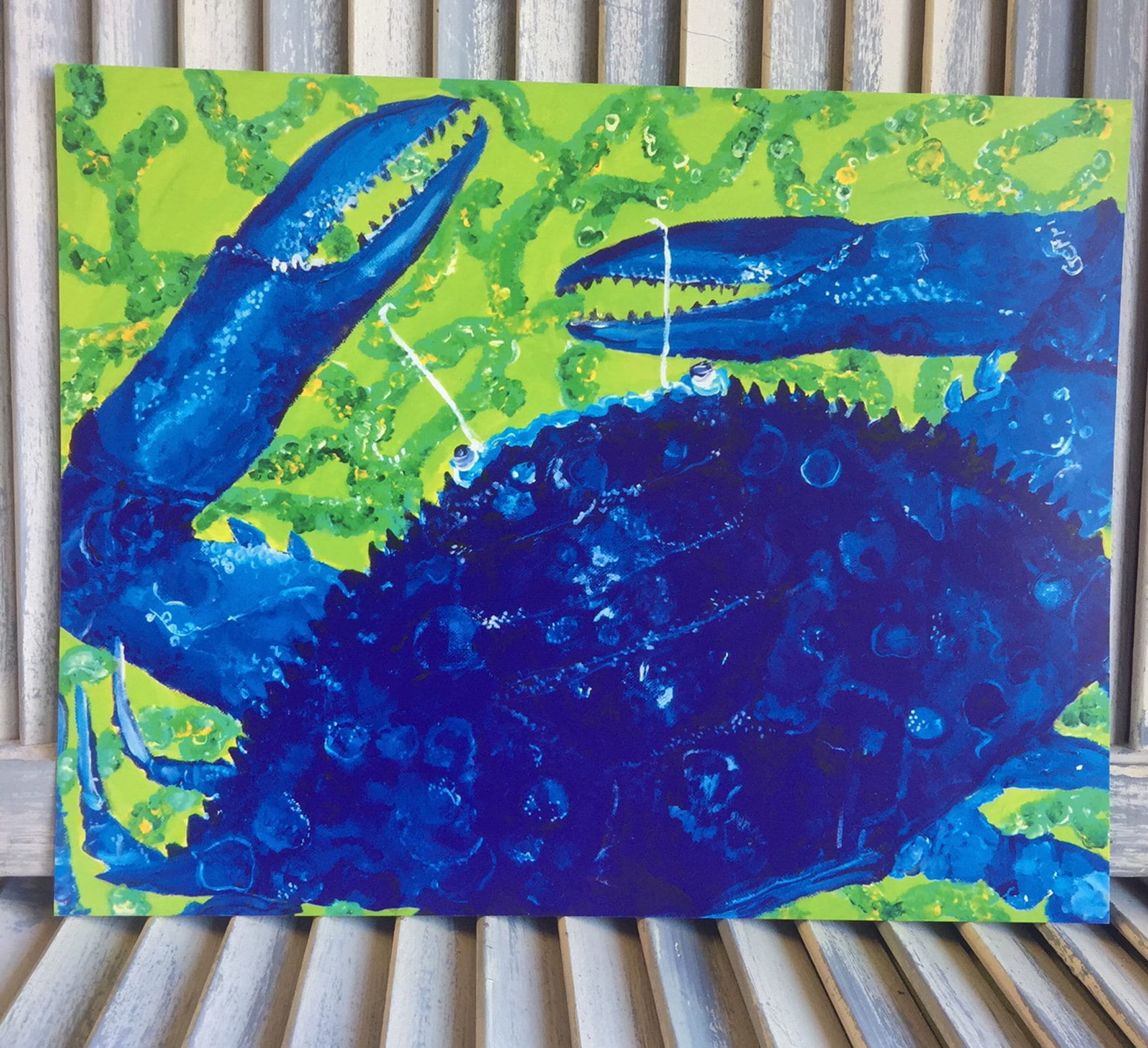 Maryland Art Blue Crab Print Blue Crab Art Coastal Art - Etsy
