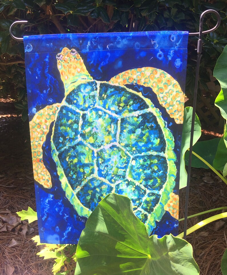 Garden Flag Printed on Both Sides With Sea Turtle Great Yard - Etsy