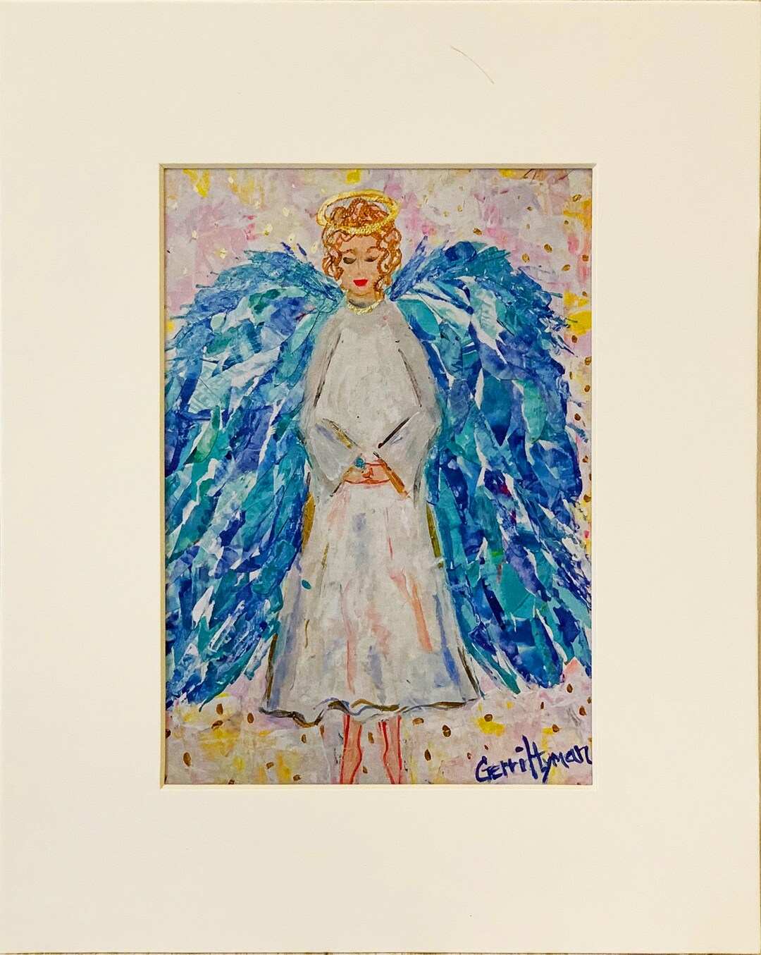 Angel Art, Angel Print, Angel Lover Gift, Christmas Artwork, Unique ...