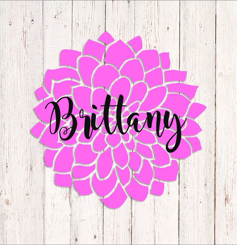 Custom Flower Name Decal Car Decal Decal Stickers for Cups | Etsy