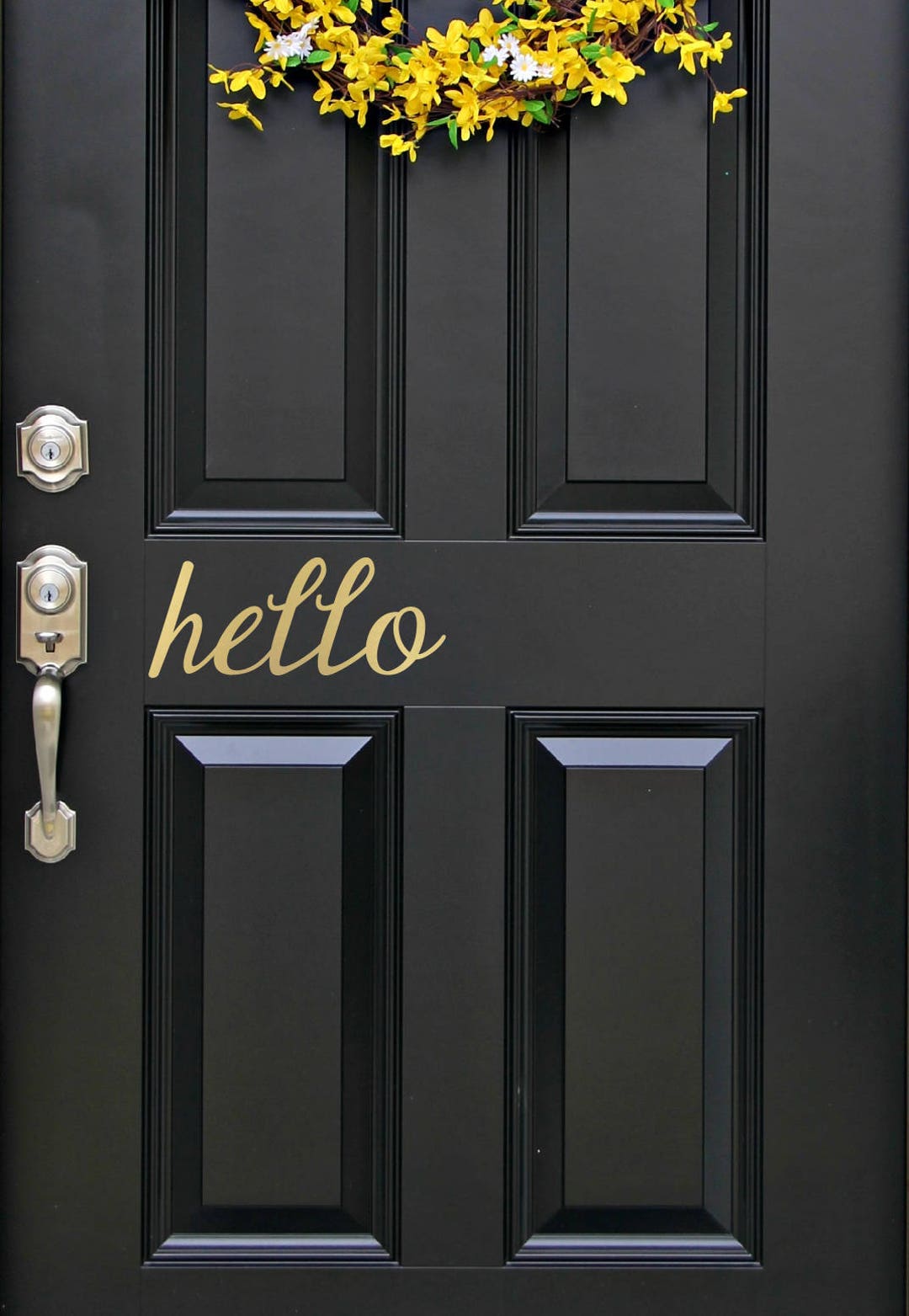 Hello Vinyl Decal Hello Door Decal Hello Front Door Decal - Etsy