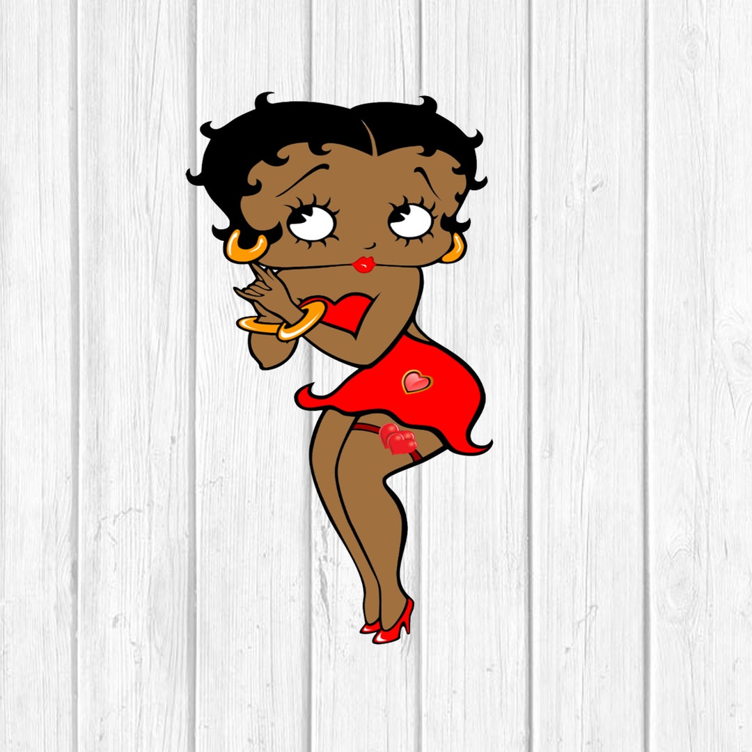 Custom Black Betty Boop Decal Vinyl Decal Custom Name Car Window Decal Car Truck Cartoon