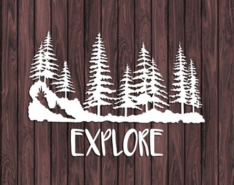 Pine Tree Wall Decal - Etsy