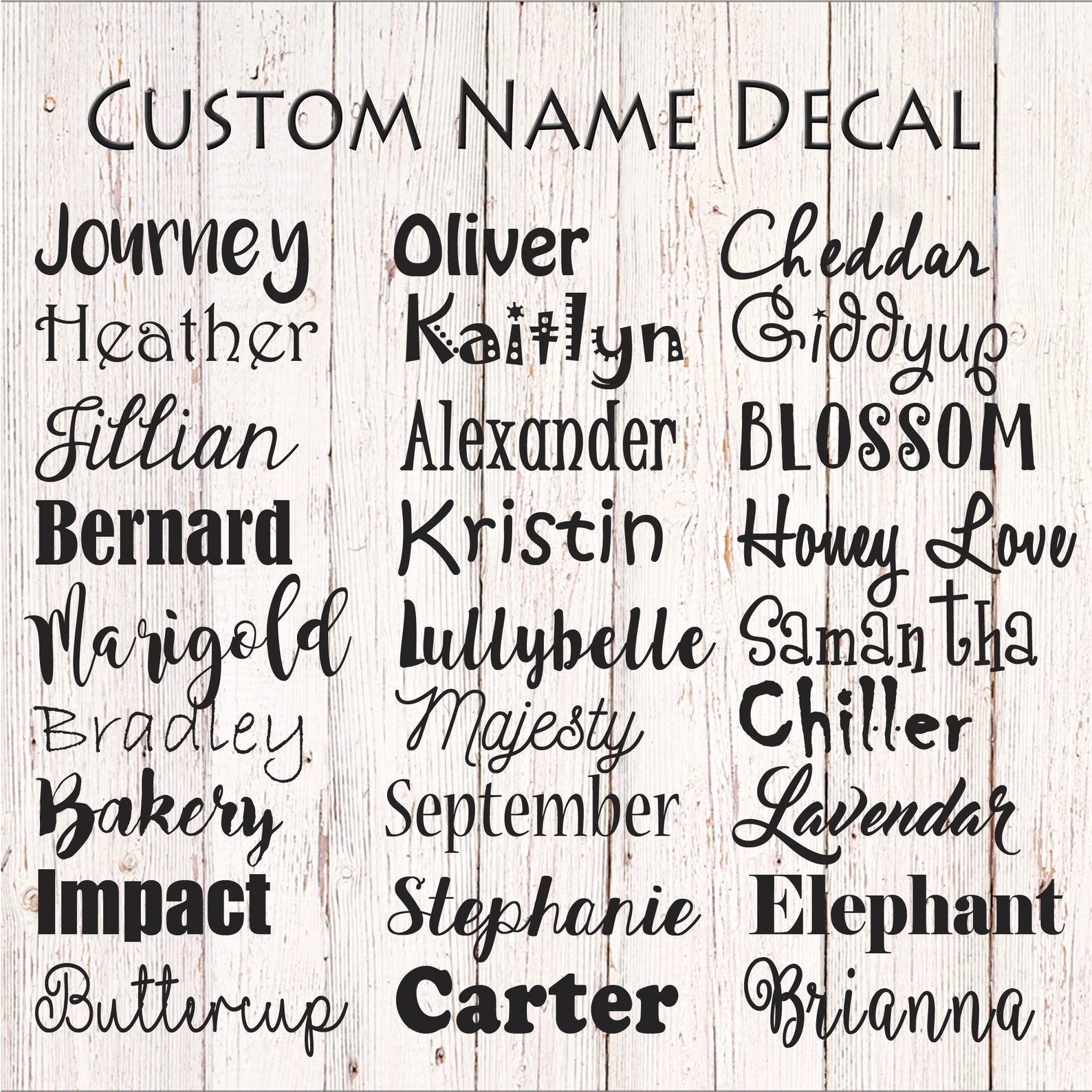 Custom Name Decal Personalized Name Label Name Sticker - Etsy