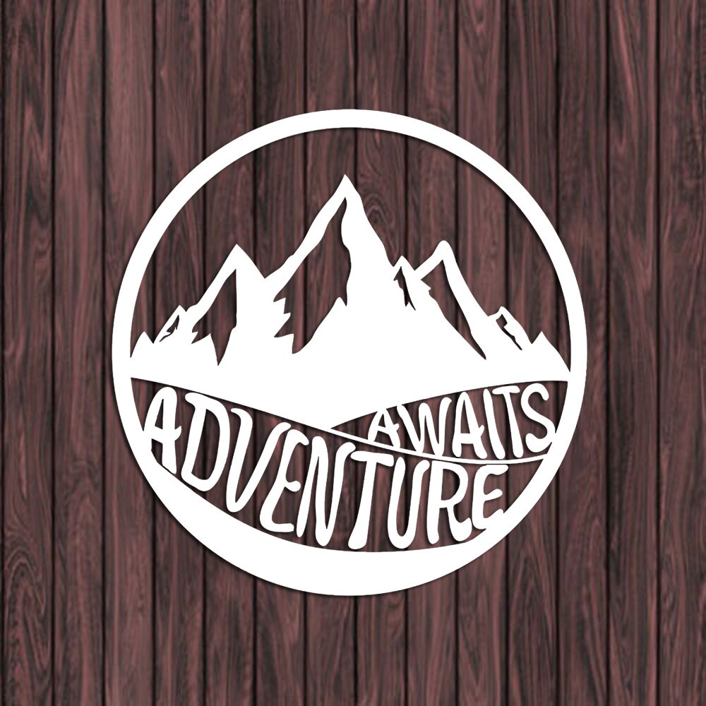 Adventure Awaits Mountains Decal Car Decal Vinyl Decal | Etsy