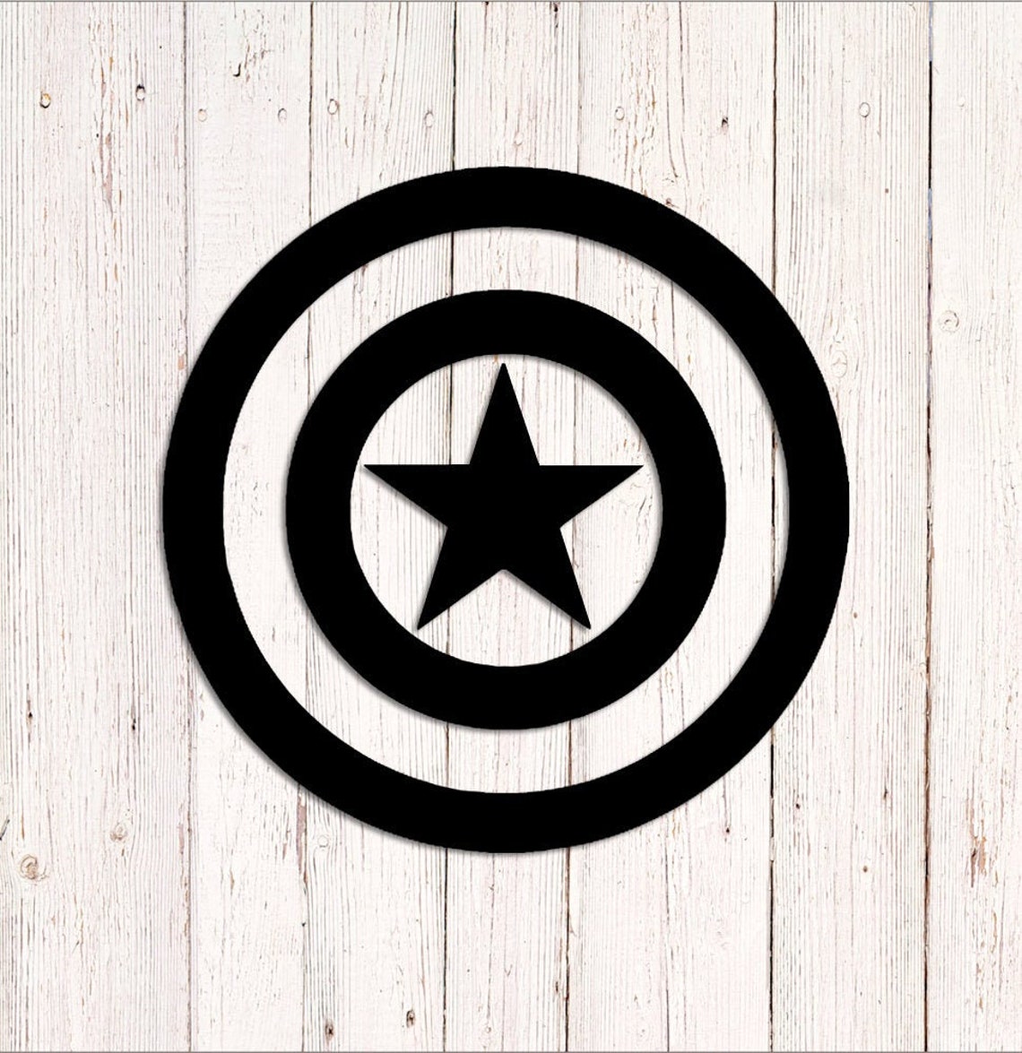Captain America Decal Captain America Shield Sticker Vinyl | Etsy