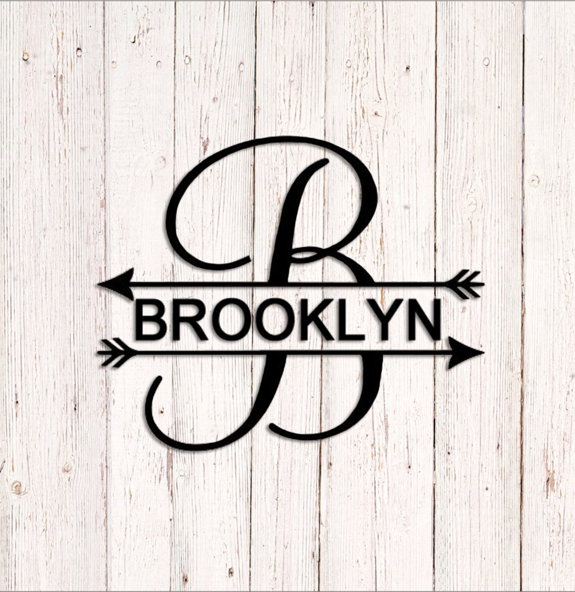 Split Letter Name Decal Name Arrow Sticker Monogram Initial - Etsy