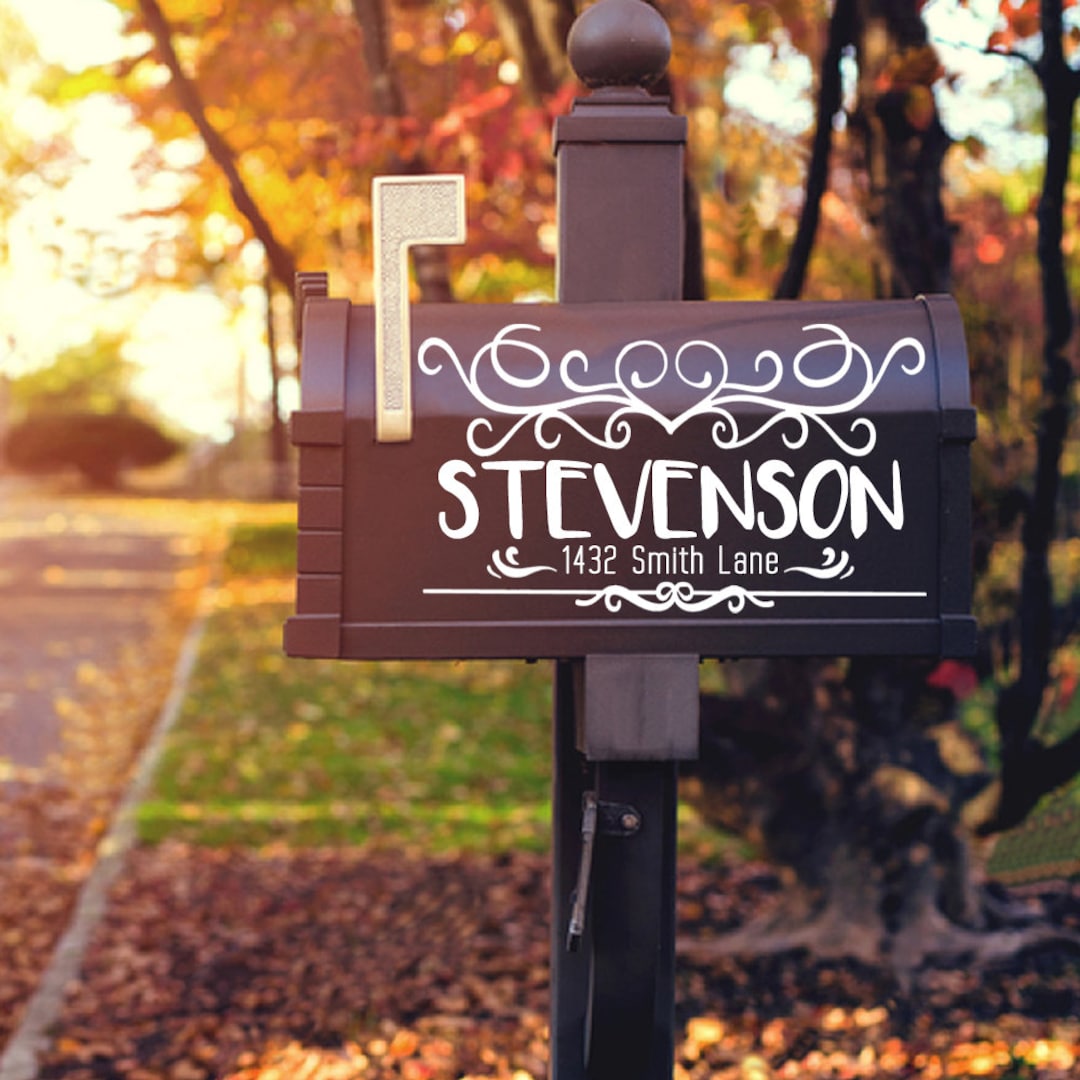 Mailbox Address Decal Custom Mailbox Sticker Vinyl Mailbox - Etsy