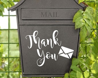 Thank You Mailbox Decal Thank You Decal for Mailbox Thank - Etsy