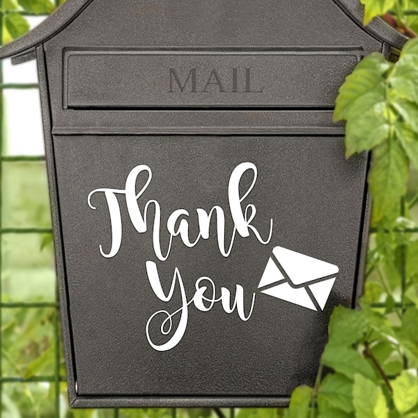 Thank You Mailbox Decal - Etsy