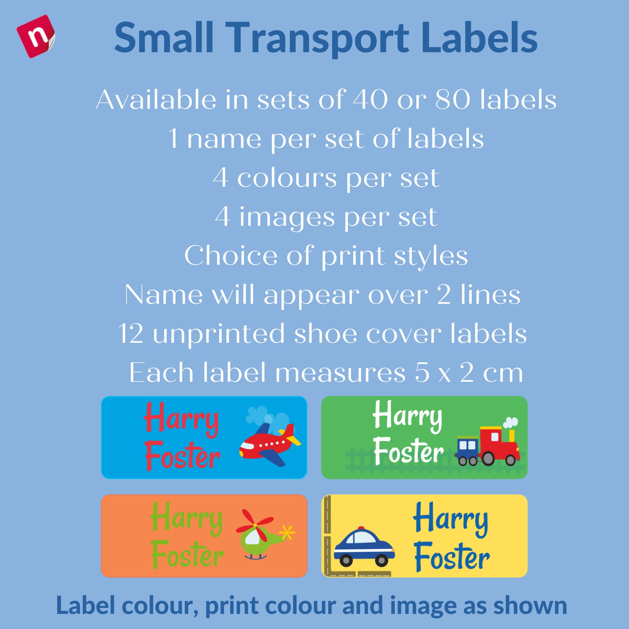 Kids Name Labels Transport Name Labels Waterproof Name - Etsy UK