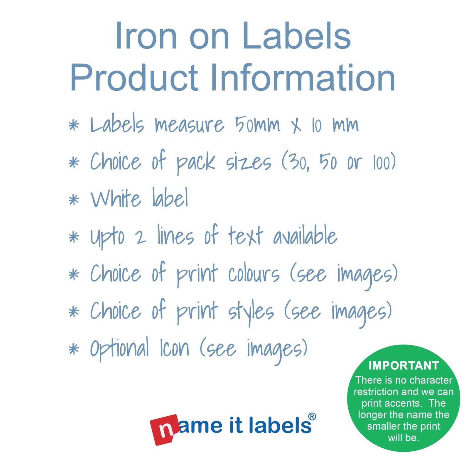 Iron on Clothing Labels Iron on White Name Tags Name Tapes - Etsy UK