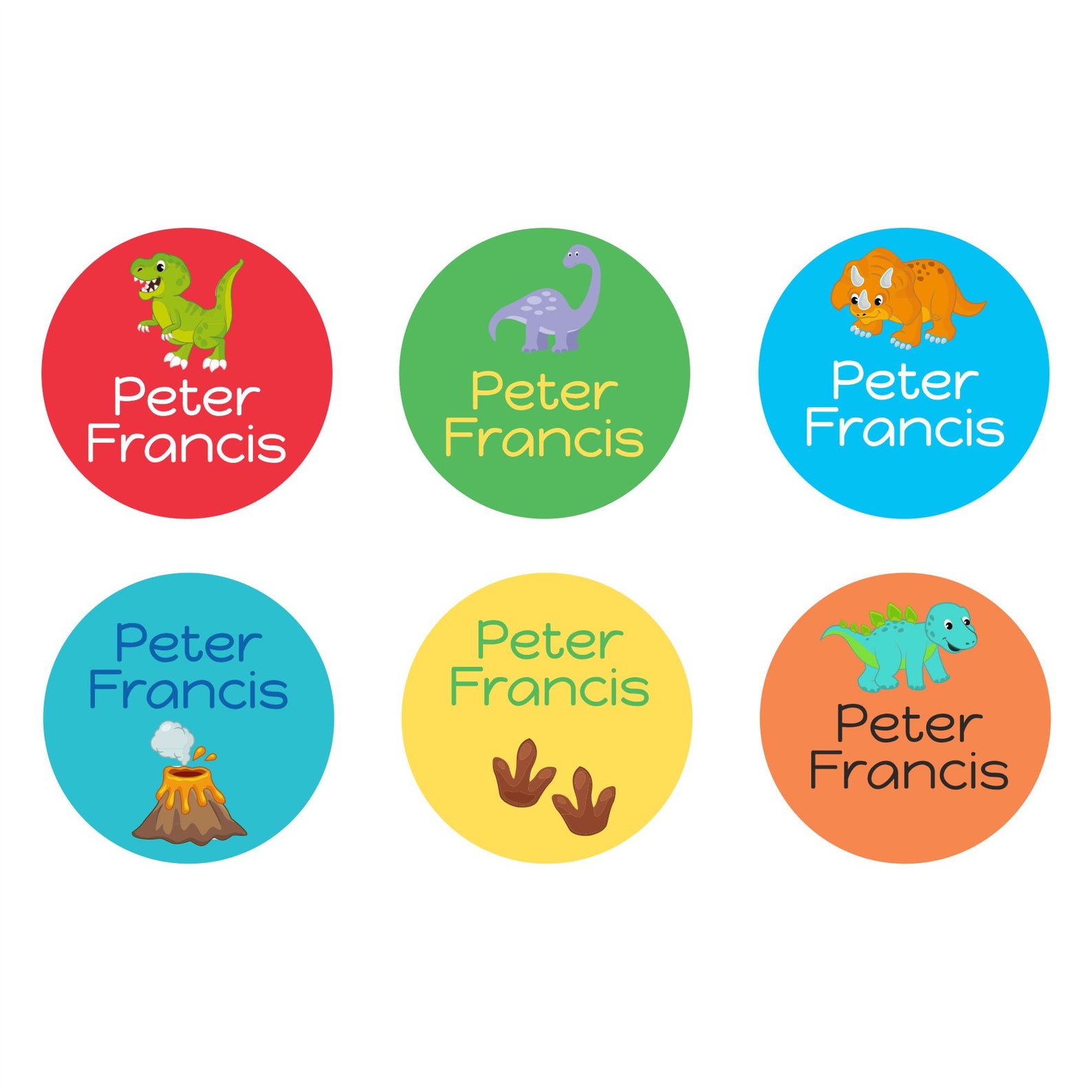Personalised Dinosaur Name Labels Waterproof Name Stickers - Etsy UK