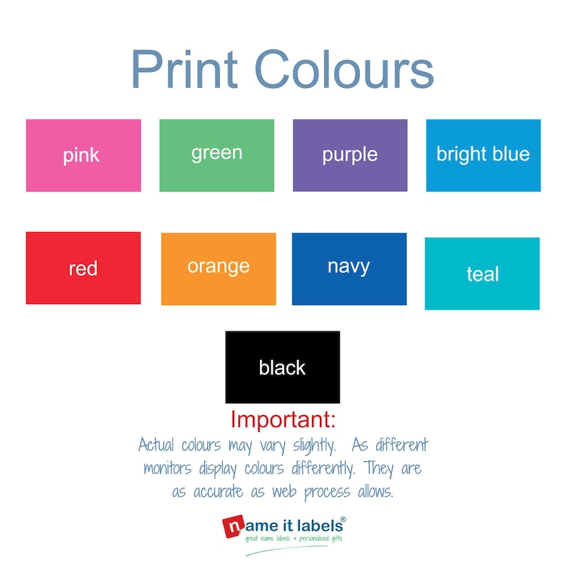 Kids Clothing Labels, Iron on Name Tags, Iron on Labels for School and ...