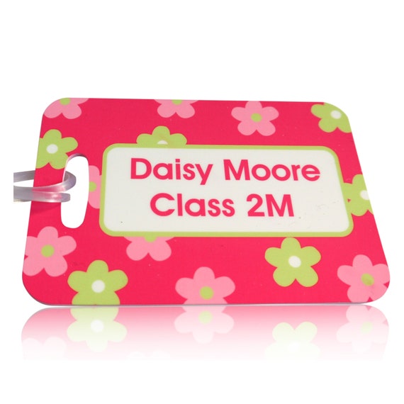 Personalised School Bag Tag School Bag Tag for Girls Book | Etsy