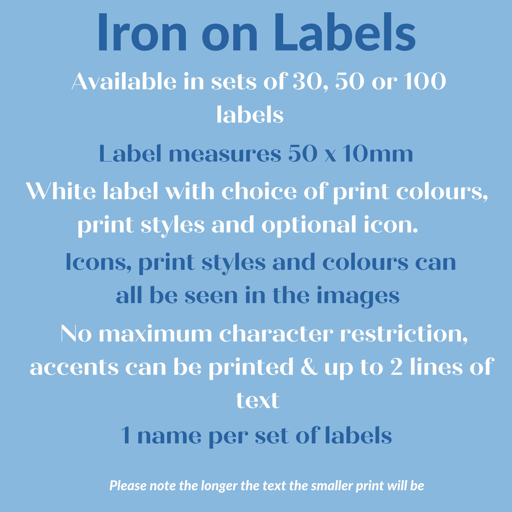 Iron on Name Labels Personalised Iron on Name Labels Iron on - Etsy UK