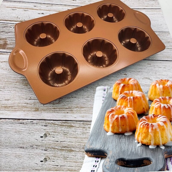 6 Mini Bundt Fluted Tube Pan - Etsy