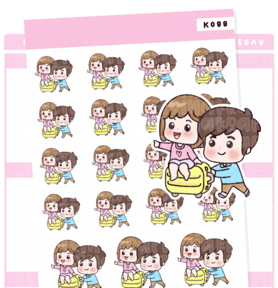 KC088 Travel Vacation With Bae Planner Sticker for Planners/ - Etsy