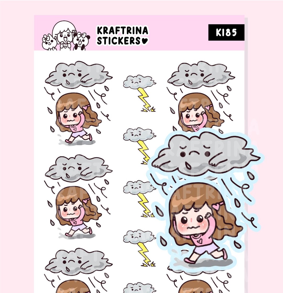 K185 Typhoon, Hurricane, Weather, Climate, Rain Planner Sticker for ...