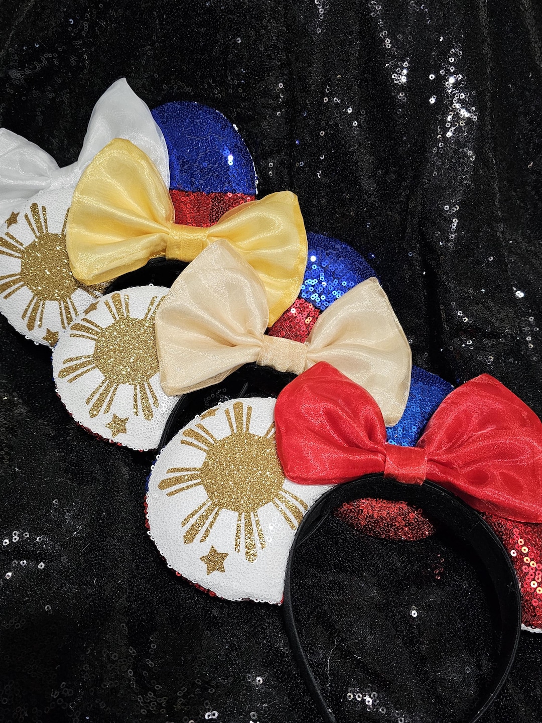 ORGANZA Bow - Filipino Flag Headband - Etsy