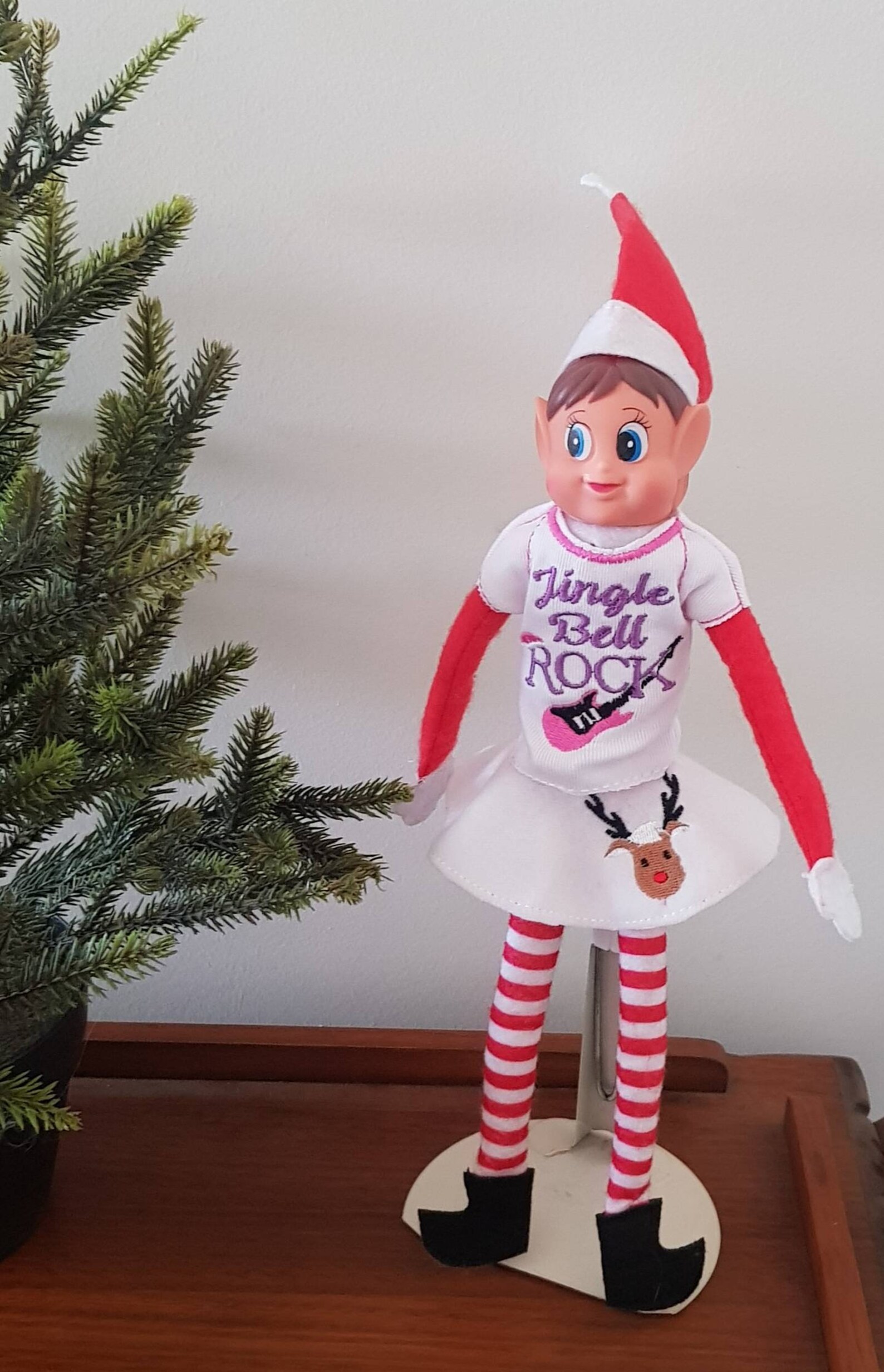 Jingle Bell Rock Elf T-shirt Elf Costume Elf Dress up Doll - Etsy Australia