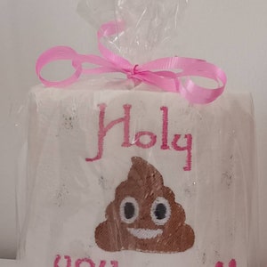 Holy/oh Poo Toilet Paper Gag Gift. Birthday, Age Related Emoji ...