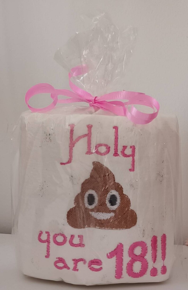 Holy/oh Poo Toilet Paper Gag Gift. Birthday Age Related Emoji - Etsy ...