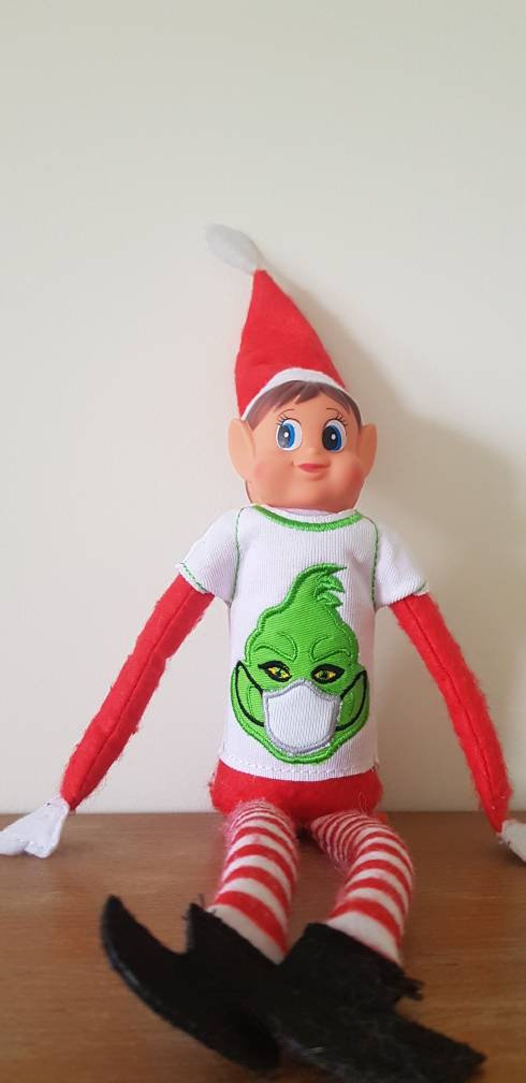 Green Grinch Eww Elf Tshirt Elf Costume Dress up Masked Grinch Tshirt ...