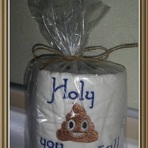 Holy/oh Poo Toilet Paper Gag Gift. Birthday, Age Related Emoji ...