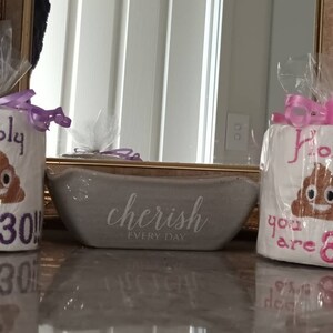 Holy/oh Poo Toilet Paper Gag Gift. Birthday, Age Related Emoji ...