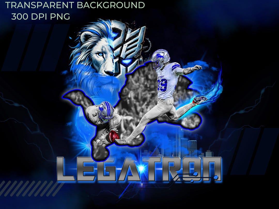 Lions Football Sublimation Gameday Legatron PNG Design, High-quality ...