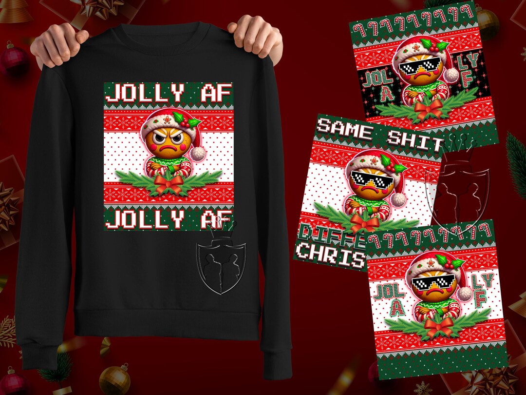 Sarcastic Christmas Digital Sublimation Bundle | Funny Ugly Sweater ...