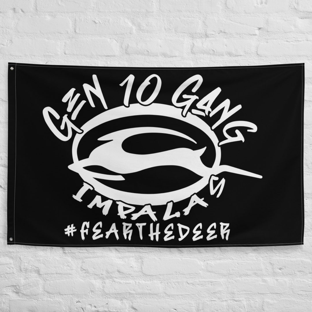 Black Custom Flag Gen 10 Gang fearthedeer, Flag Outdoor Indoor, Home ...