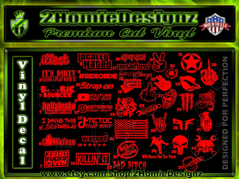 Racing Decal Vinyl Decal Grab Bag JDM Style Racing Automotive - Etsy