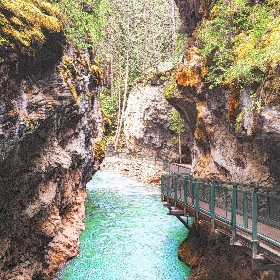 Johnston Canyon Fine Art Print - Etsy