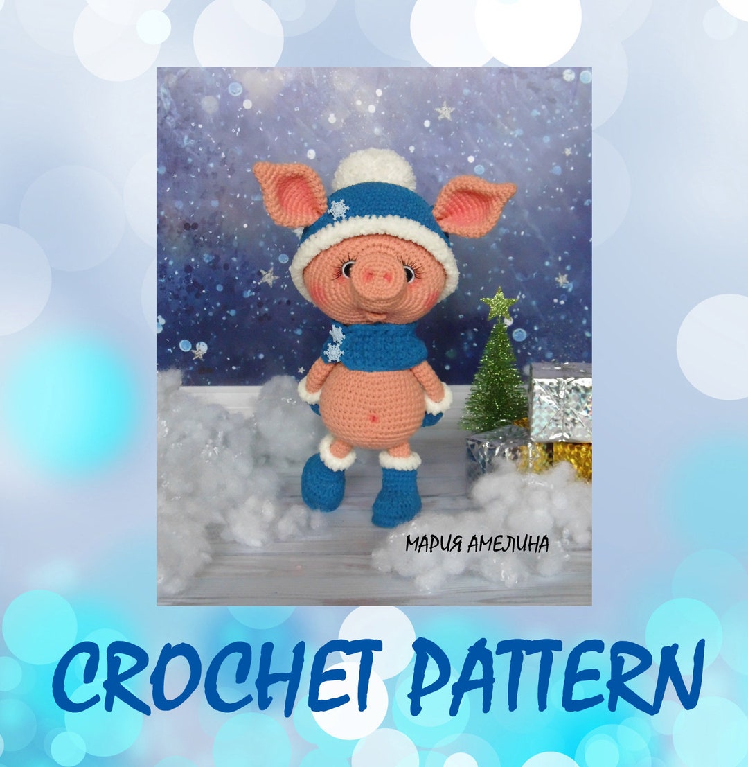 Piglet Proshka Amigurumi Crochet Pattern by Maria Amelina - Etsy