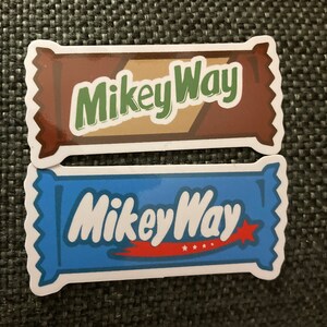 Mikey Way Candy Bar Milky Way Sticker - Etsy