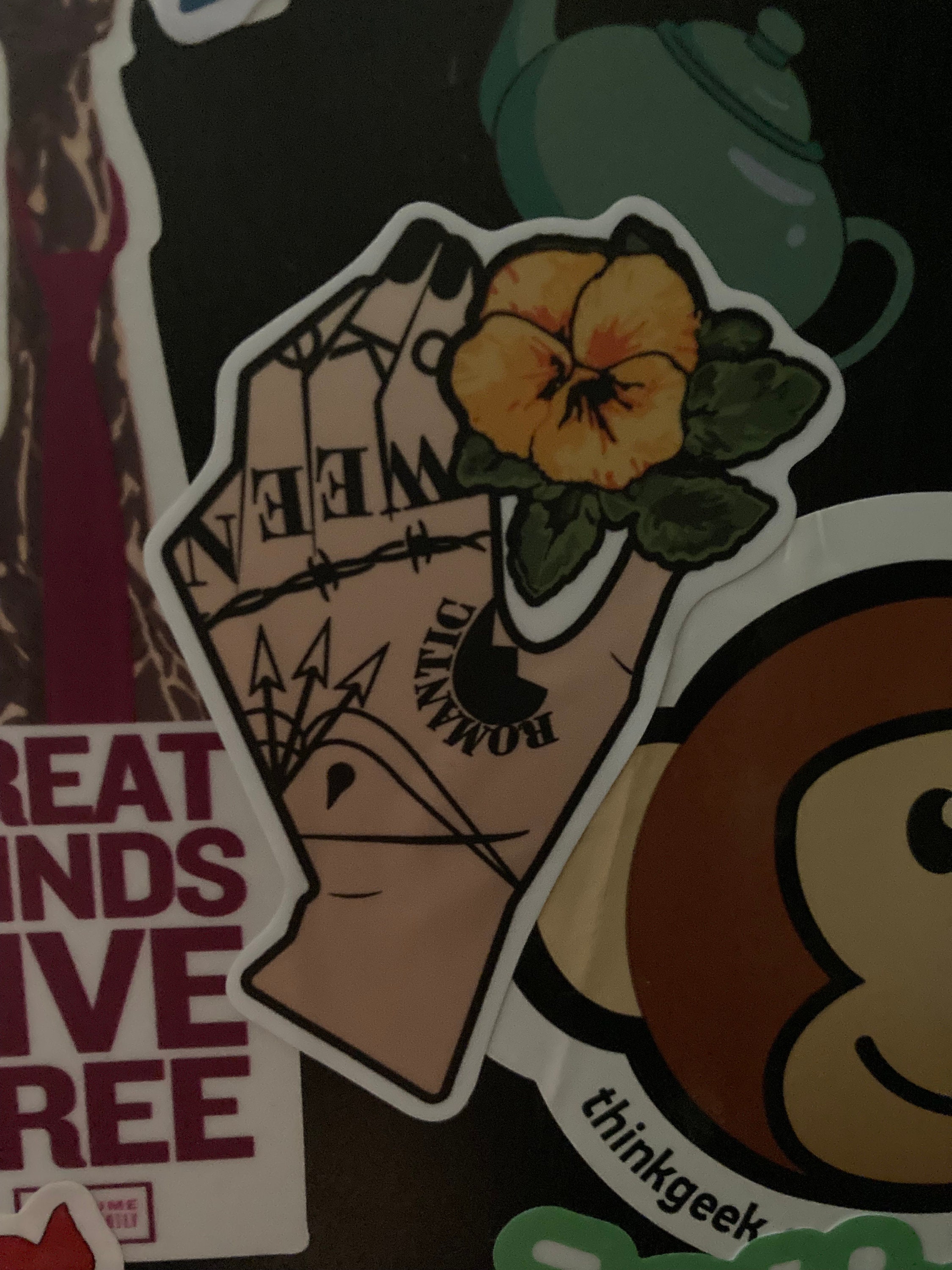 Frank Iero Ween Hand Pansy Sticker - Etsy