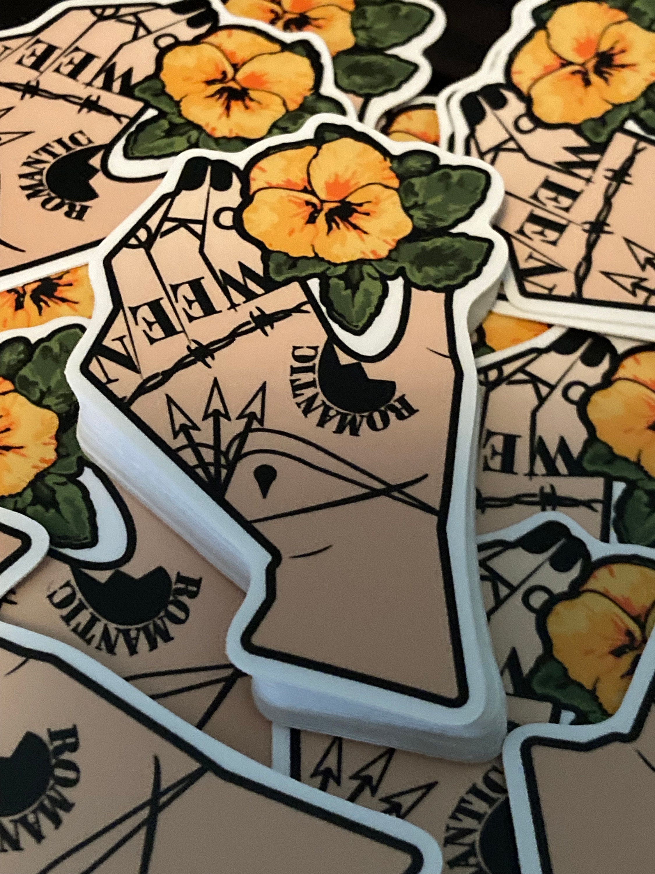 Frank Iero Ween Hand Pansy Sticker - Etsy