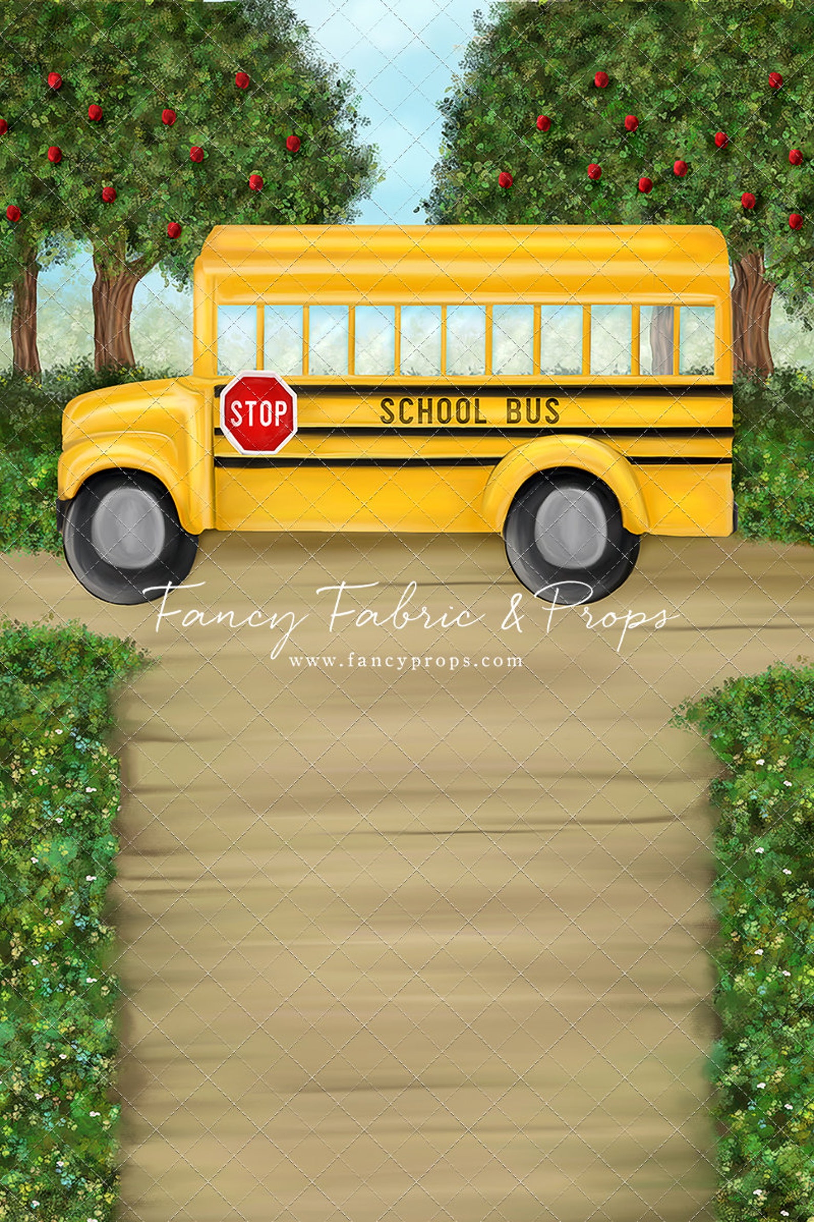 Little Yellow School Bus With Sweep Option - Photography Printed ...