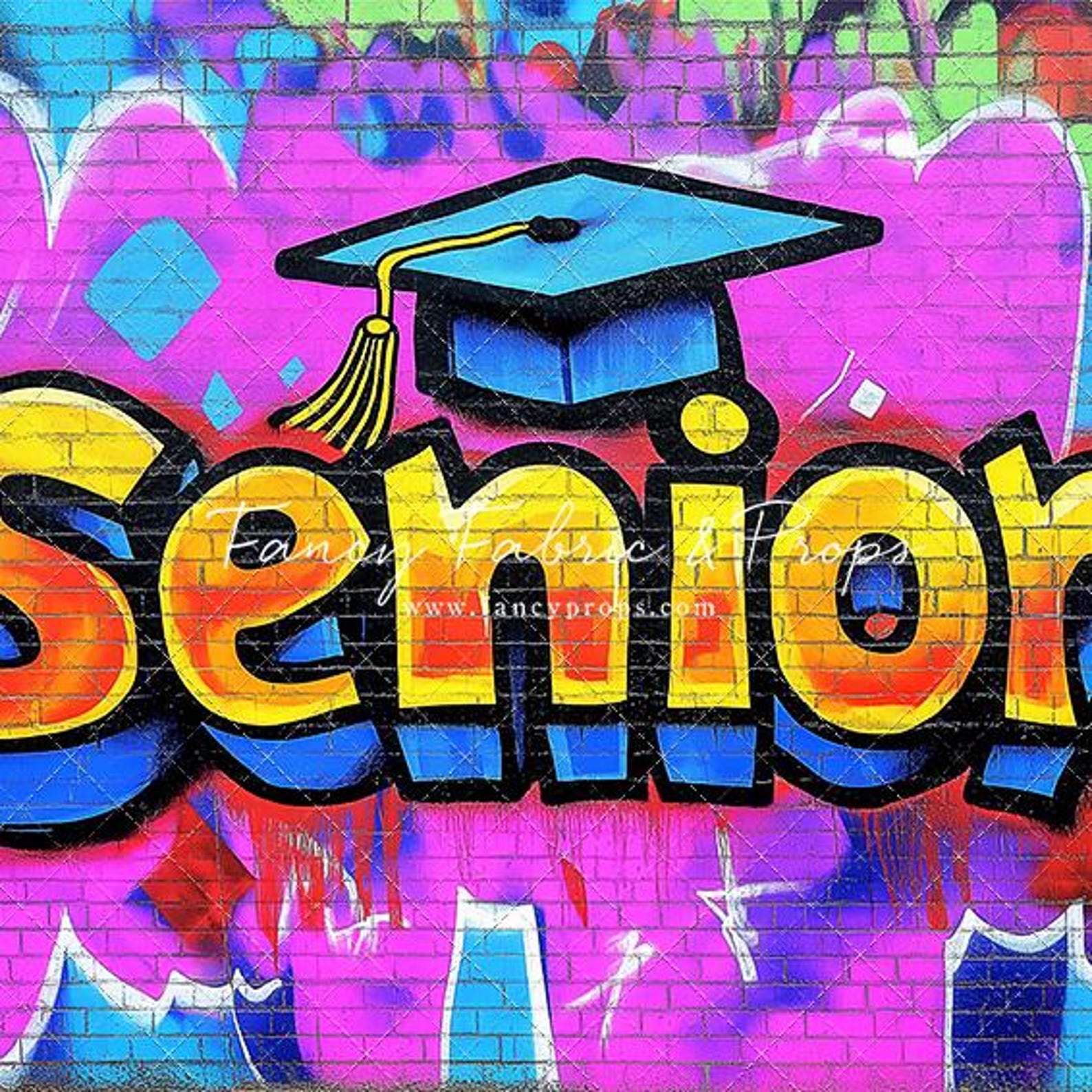 Senior Pop With Sweep Option - Photography Printed Backdrop- Fabric ...