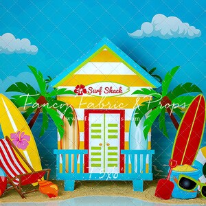 Summer Surf Shack - Wrinkle Free Fabric - Photography Backdrop - Etsy