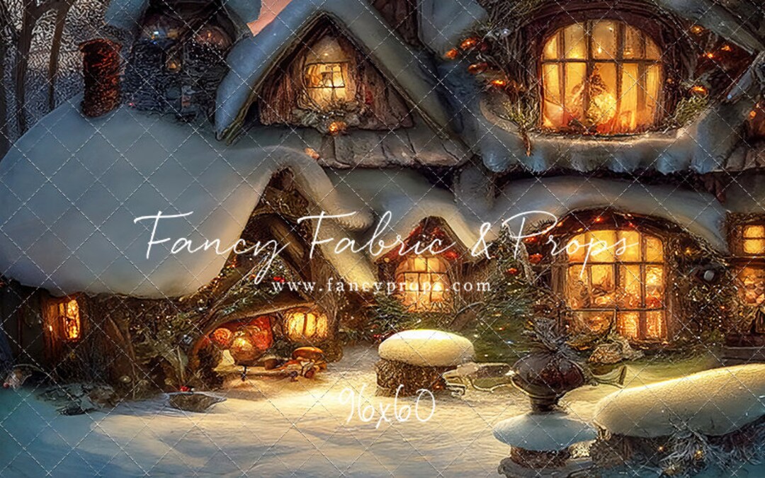 Holiday Fairy Cottage Poly Paper Photography Backdrop - Etsy