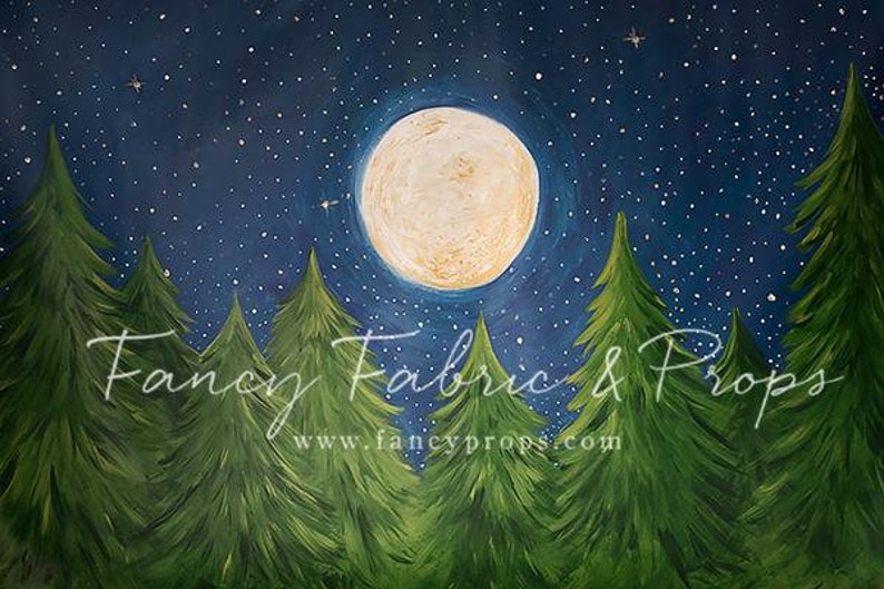 Moonlight Forest- - Photography Printed Backdrop- Fabric Backdrop ...