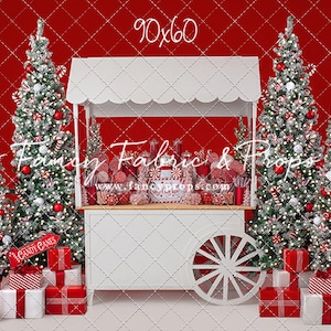 Candy Cane Sweets Cart - Christmas Photography Backdrop - Peppermints ...